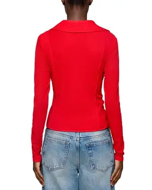 GANNI Mesh Shirt - Goji Berry