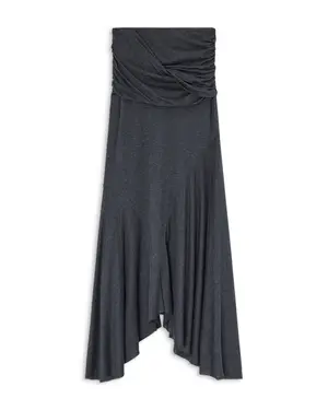 GANNI Draped Long Skirt - Phantom