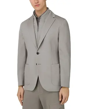 Boggi Milano Wool Sweatshirt Jacket - Grey