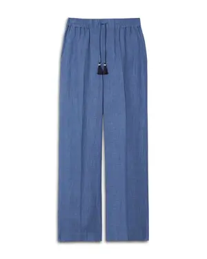 Marina Rinaldi Mrscomma Linen Pants - Cornflower