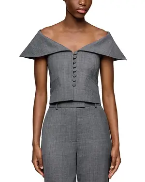 GANNI Off-the-shoulder Vest Top