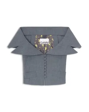 GANNI Off-the-shoulder Vest Top