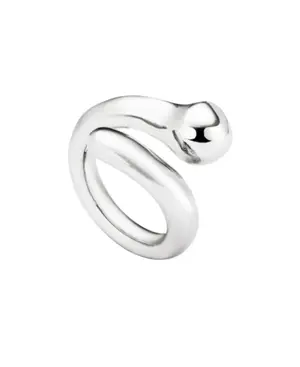 UNODE50 Nail Swirl Ring - Silver