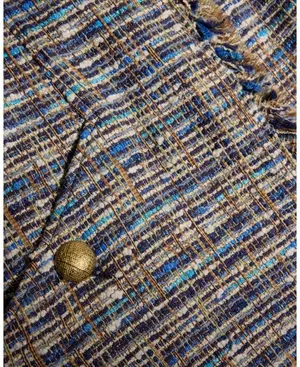 Santorelli Nisha Short Sleeve Midi Sheath Tweed Dress