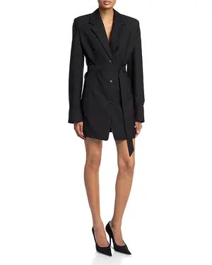 Wardrobe.NYC Tailored Shirt Dress - Black