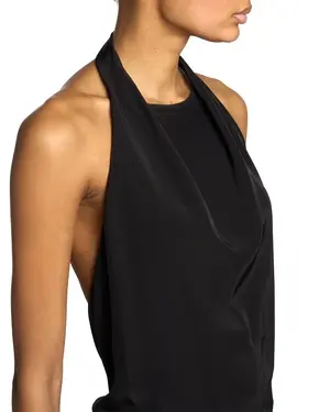 Wardrobe.NYC Liquid Halter Mini Dress