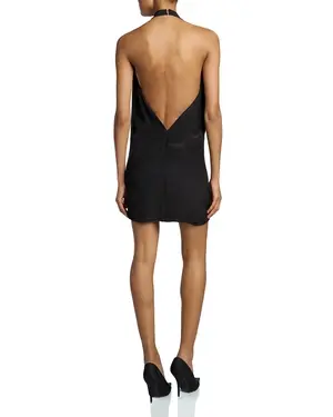 Wardrobe.NYC Liquid Halter Mini Dress