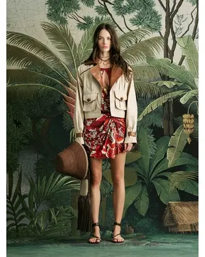Johanna Ortiz Tropical Print Mini Dress