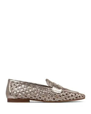DONALD PLINER Naolin Leather Loafers - Pewter