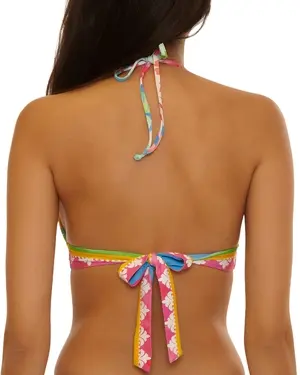BECCA By Rebecca Virtue Mijas Mira Halter Bikini Top - Multi