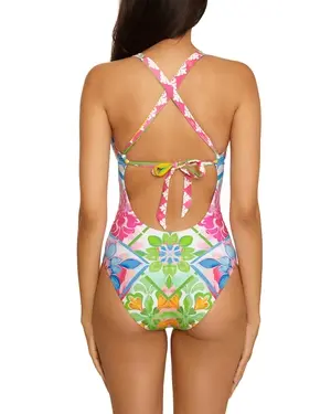 BECCA By Rebecca Virtue Mijas Gia Scoop Neck One Piece Swimsuit