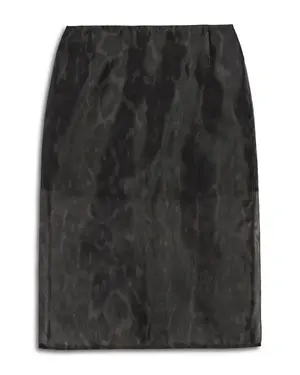 Apparis Tyra Organza Leopard Midi Skirt - Dark Leopard