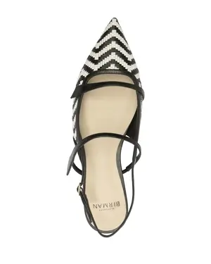 ALEXANDRE BIRMAN Raffia Slingback Flats