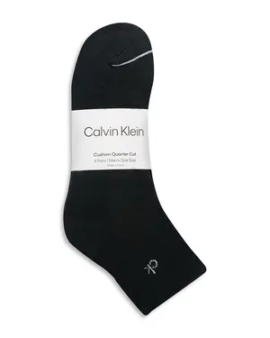 Calvin Klein Quarter Socks Pack Of 6 - Black