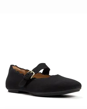 Fitflop Delicato Wave Edge Canvas Mary Jane Flats - Black