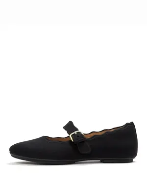 Fitflop Delicato Wave Edge Canvas Mary Jane Flats - Black