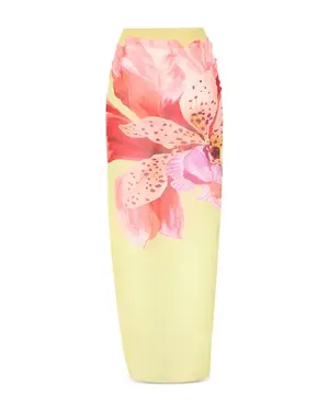 MILLY Song D'iris Printed Sarong Swim Cover-up - Yellow Multi