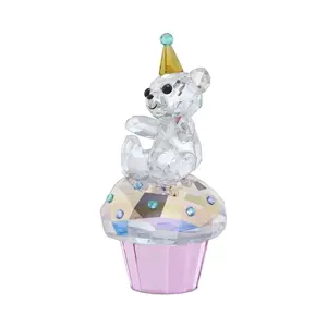 SWAROVSKI Kris Bear Collection Sweet Celebration Crystal Figurine - White
