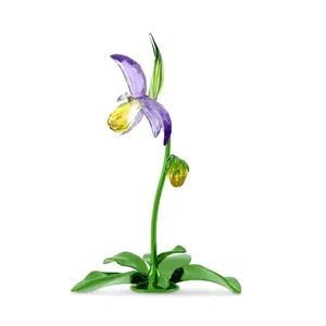 SWAROVSKI Florere Collection Lady Slipper Orchid Crystal Figurine