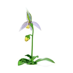 SWAROVSKI Florere Collection Lady Slipper Orchid Crystal Figurine