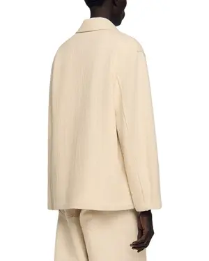 Sandro Cotton Worker Jacket - Ecru
