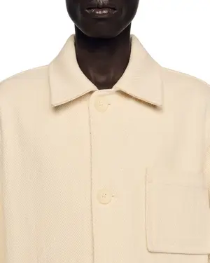 Sandro Cotton Worker Jacket - Ecru