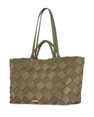 Rebecca Minkoff Frankie Large Woven Leather Tote Bag
