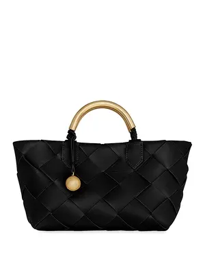 Rebecca Minkoff Frankie Woven Leather Tote Bag - Black