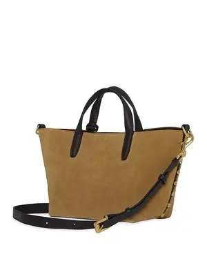 Rebecca Minkoff Riley Small Suede Tote Bag - Chestnut/fondant