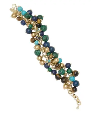 Ramy Brook Sienna Mixed Stone Shaky Bead Statement Bracelet - No Color