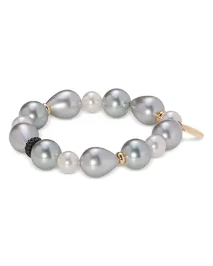 Ramy Brook Riya Pave Bead & Imitation Stretch Bracelet