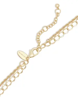 Ramy Brook Anya Crystal And Imitation Pearl Lariat Necklace - Gold