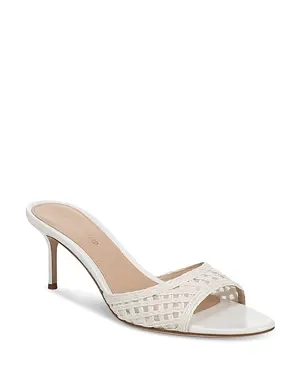 Veronica Beard Tia Lattice Sandals - Coconut