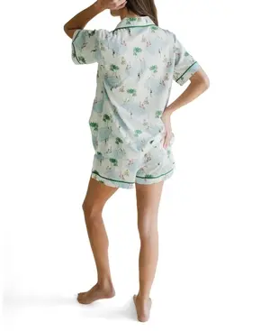 KATIE KIME Pajama Shorts Set - Blue