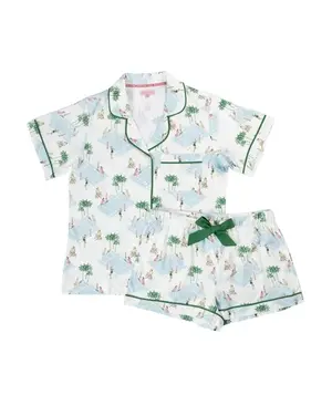 KATIE KIME Pajama Shorts Set - Blue