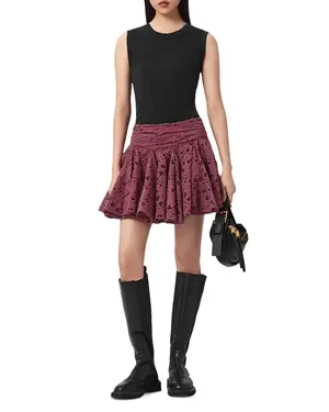 ALLSAINTS Dotty Mini Skirt - Raspberry