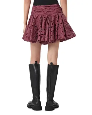 ALLSAINTS Dotty Mini Skirt - Raspberry