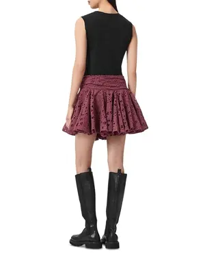 ALLSAINTS Dotty Mini Skirt - Raspberry
