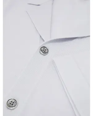 REISS Grafton Cuban Merino Wool Shirt - Frost Blue