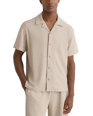 REISS Cedric Textured Cuban Shirt