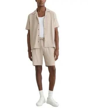 REISS Cedric Textured Cuban Shirt
