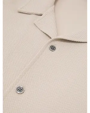 REISS Cedric Textured Cuban Shirt
