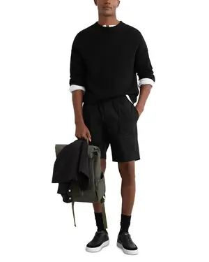 REISS Ascend Drawstring Shorts - Black