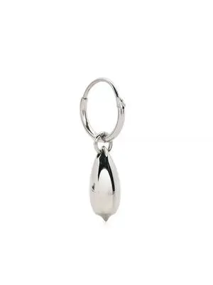 LEMAIRE Metallic-charm Hoop Earrings - Silver