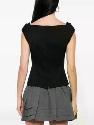 SHUSHU/TONG Bow Detail Keyhole Blouse