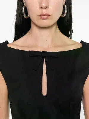 SHUSHU/TONG Bow Detail Keyhole Blouse