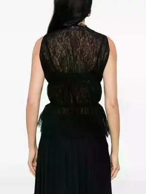PAULINE DUJANCOURT Lace Tie Top