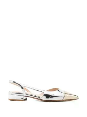 ANNA F. Pointed-toe Slingback Flat Pumps