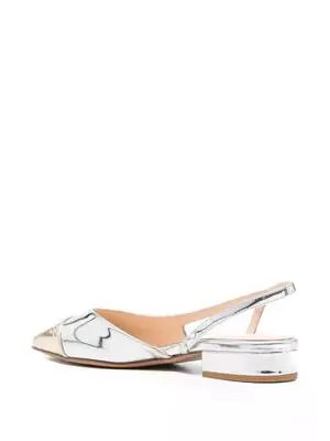 ANNA F. Pointed-toe Slingback Flat Pumps