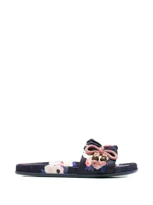 Fendi Floral-print Flat Sandals